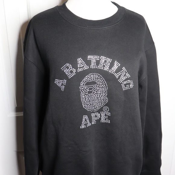 Bape | Sweaters | Bape A Bathing Ape Rhinestone Sweater Clean Xl | Poshmark